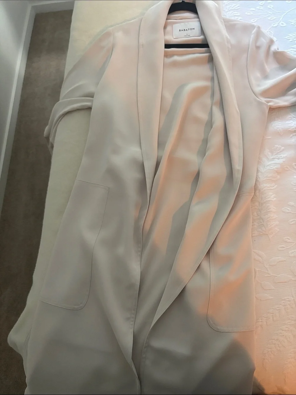 Babaton | Jackets & Coats | Babaton Cream Openfront Draped Cardigan ...